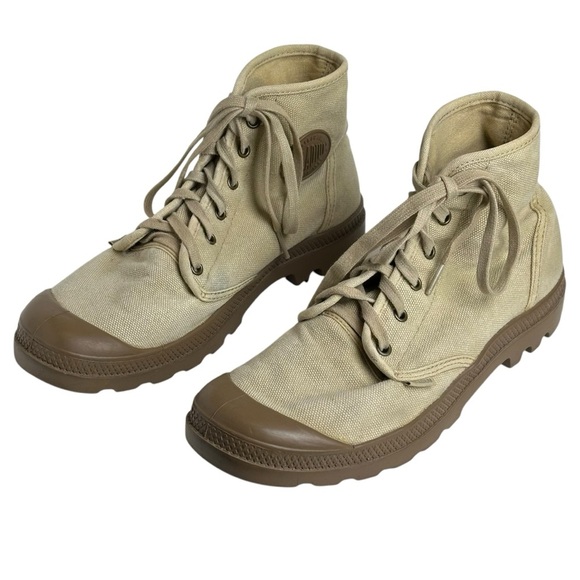 Palladium | Shoes | Palladium Boots Size 5 Canvas Rubber Lace Up Combat ...